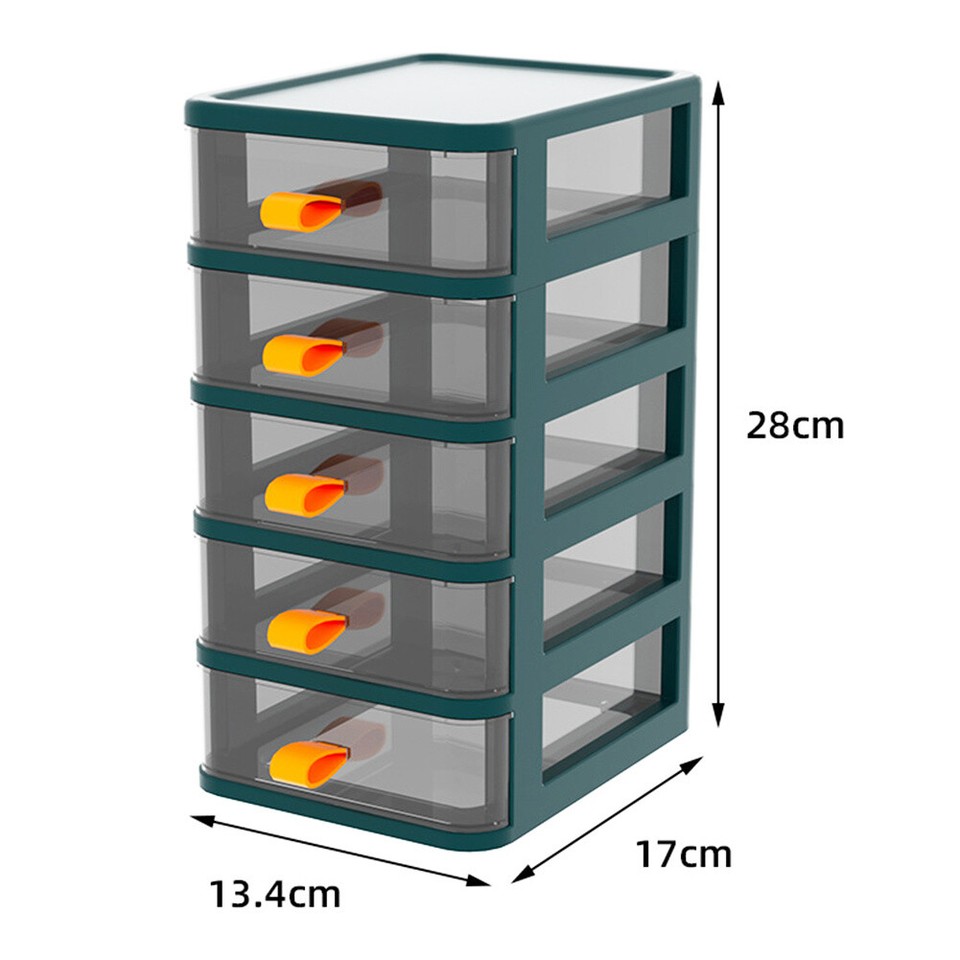 Small Desktop Storage Drawers Tower Unit 2-5 Mini Drawer Box Organizer ...