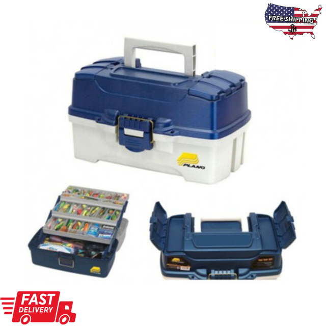Plano 3-Tray Tackle Box with Dual Top Access - Green/White for sale ...
