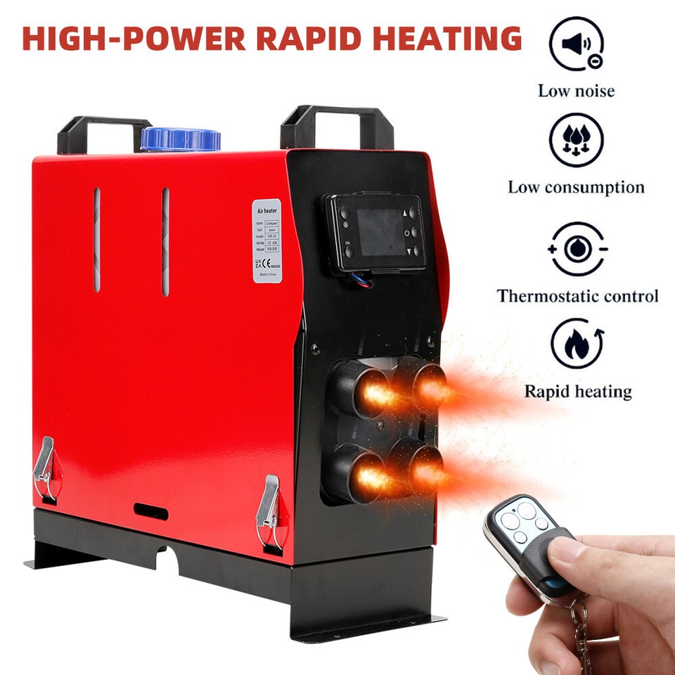 8KW 12V Portable Diesel Heater Air Thermostat Deisel Caravans Motorhome ...