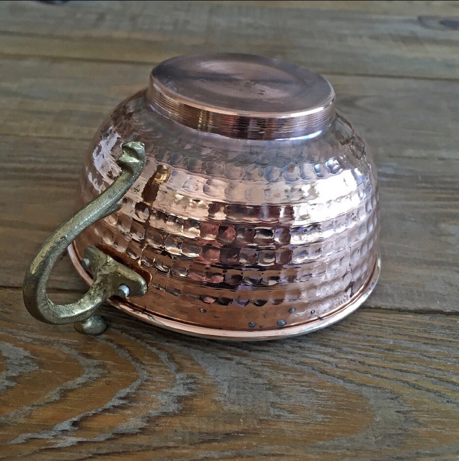 Copper Shaving Bowl HandMade Mug Brush Safety Razor Holder Turkish ...