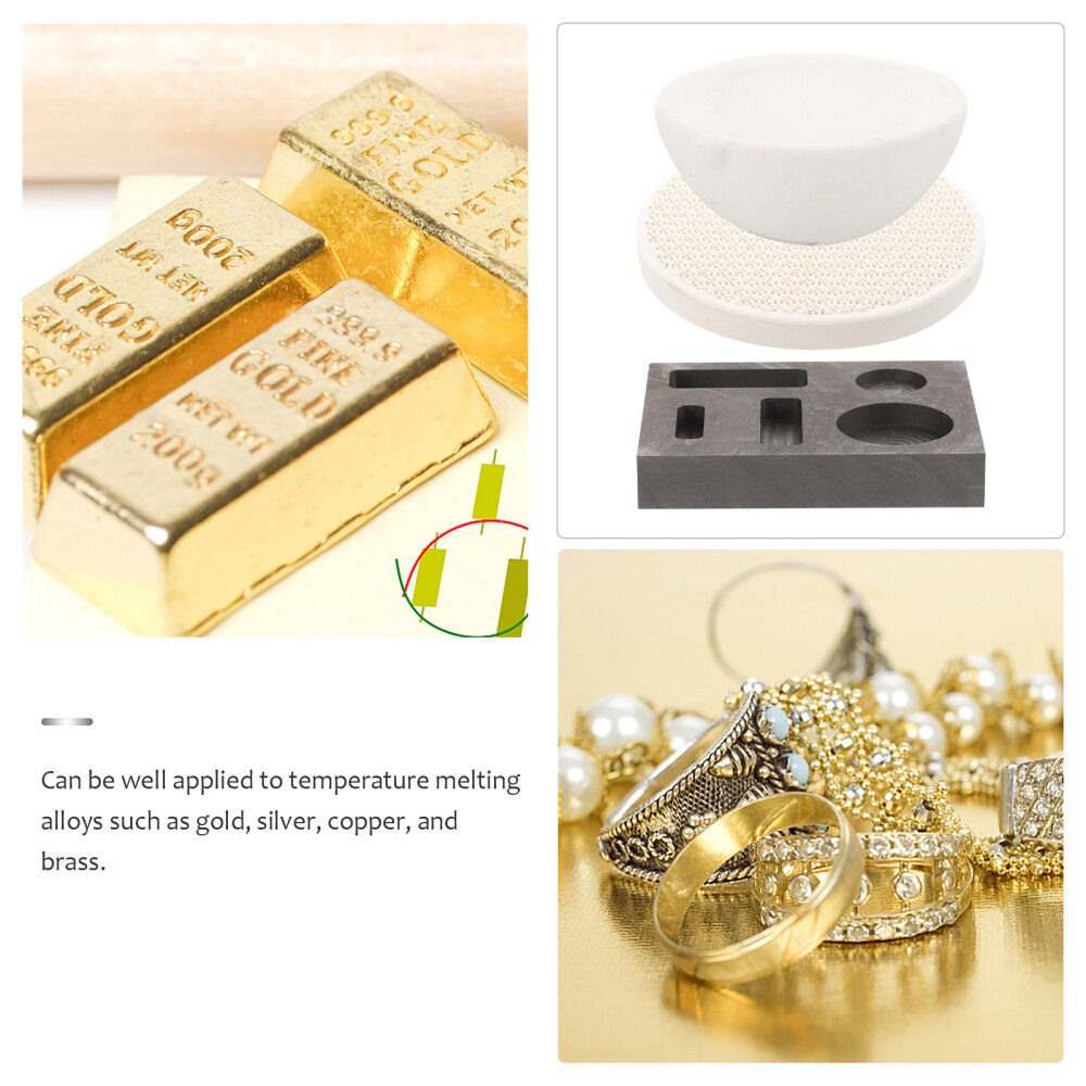 1Set Crucible Ingot Mold Metal Mold Melting Tool Ingot Mold for Casting ...