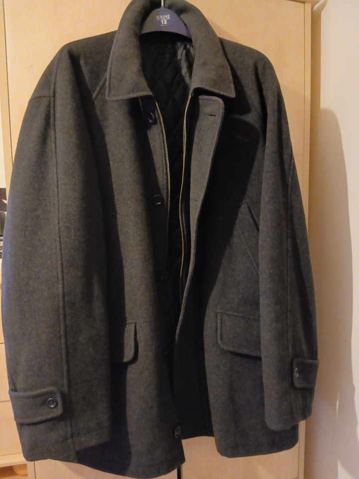 Cortefiel Spain Mens Vintage Lana Wool Field Jacket XLarge Black | eBay UK