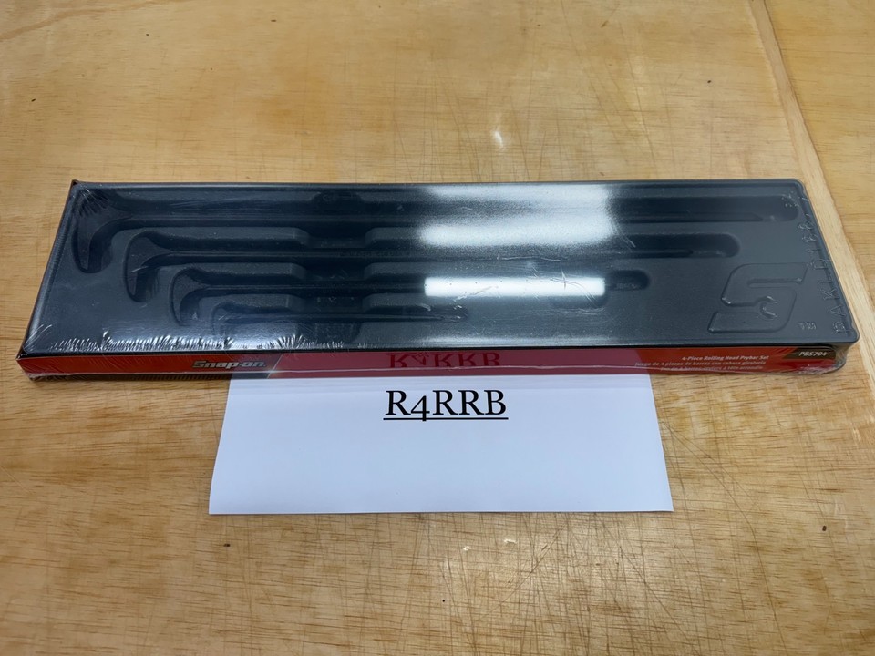 Snap-on Tools USA NEW SEALED 4 Piece Black Steel Rolling Head Pry Bar ...