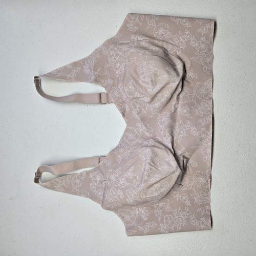 Bali Women Bra Large Beige Floral T Shirt Wireless Strap Adjustable | eBay
