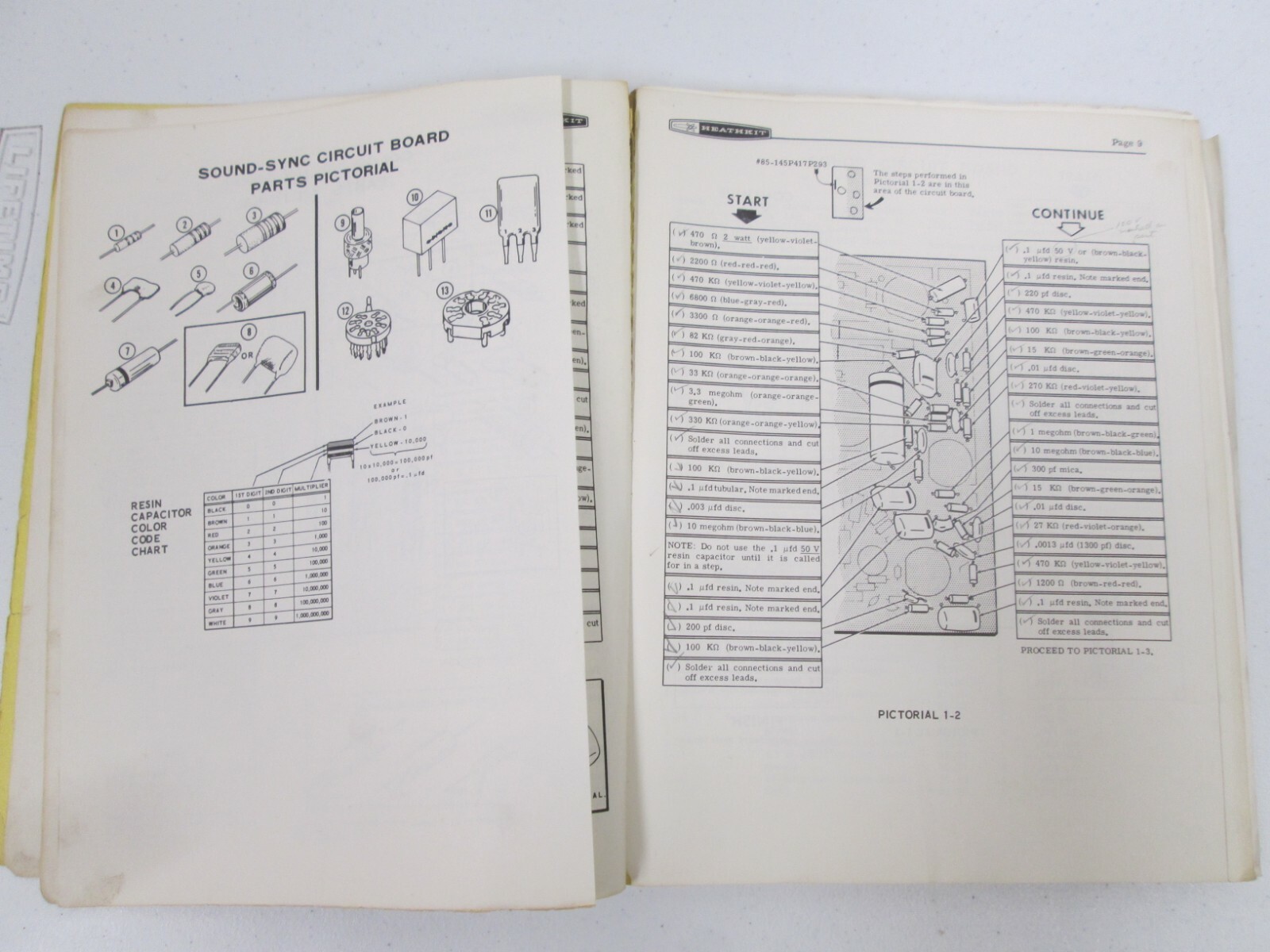 Heathkit Assembly Manual Color Television Set Model Gr-180 for sale ...