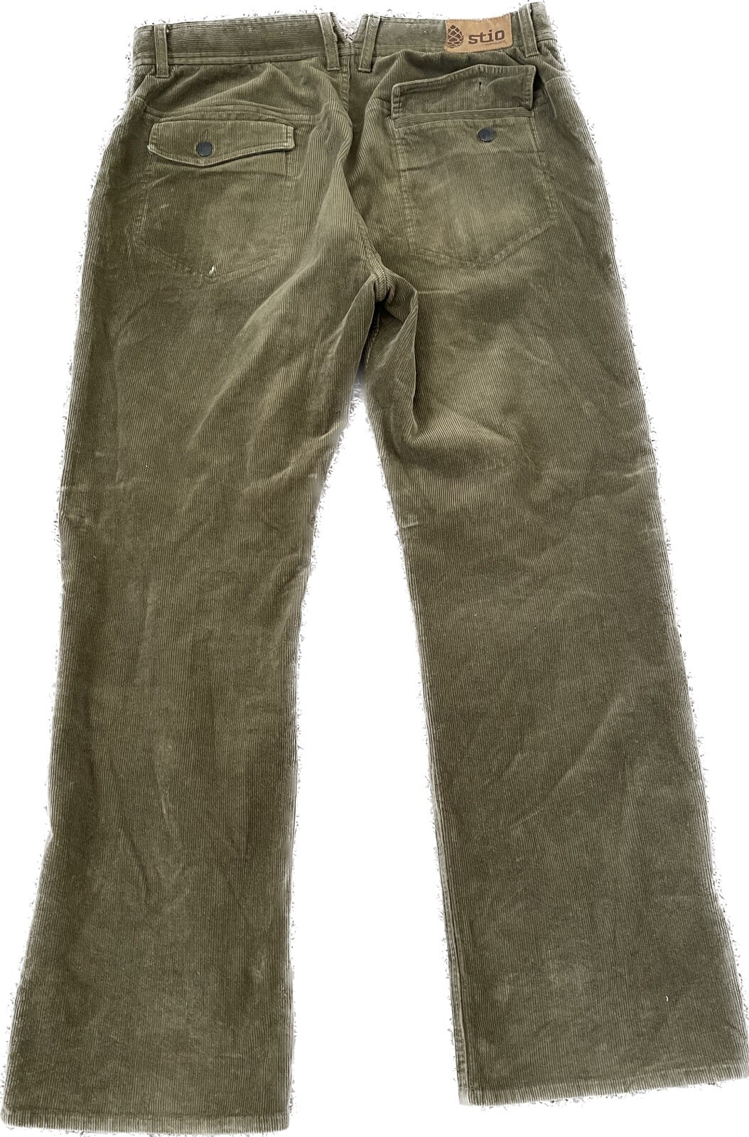 STIO Mens Olive Green Cotton Corduroy Pants 5 pocket Size 40R 40x32 | eBay