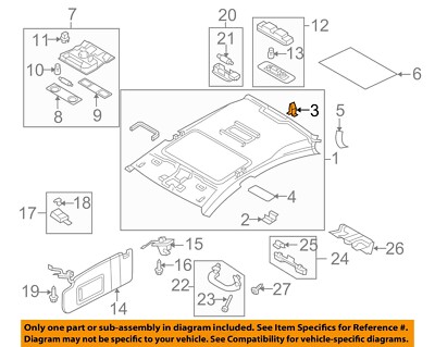 VW VOLKSWAGEN OEM 09-17 CC Interior-Roof-Headliner Retainer 8L4867276 ...