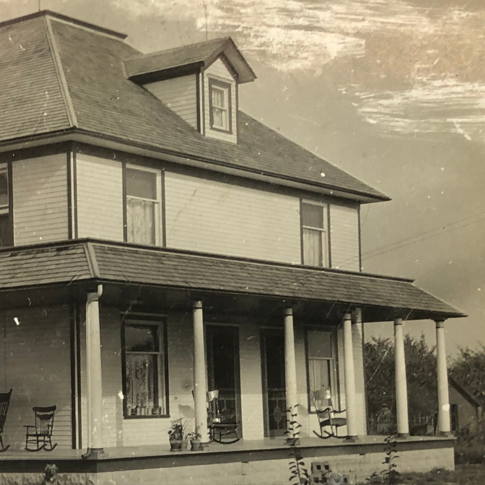 Vintage 1910 Real Photo Postcard A A Ballmer Homestead and Windmill | eBay