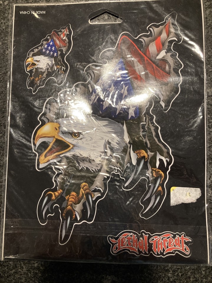 Lethal Threat LT & RT Shred Eagle Decals - Value Pack 6 Decals | eBay