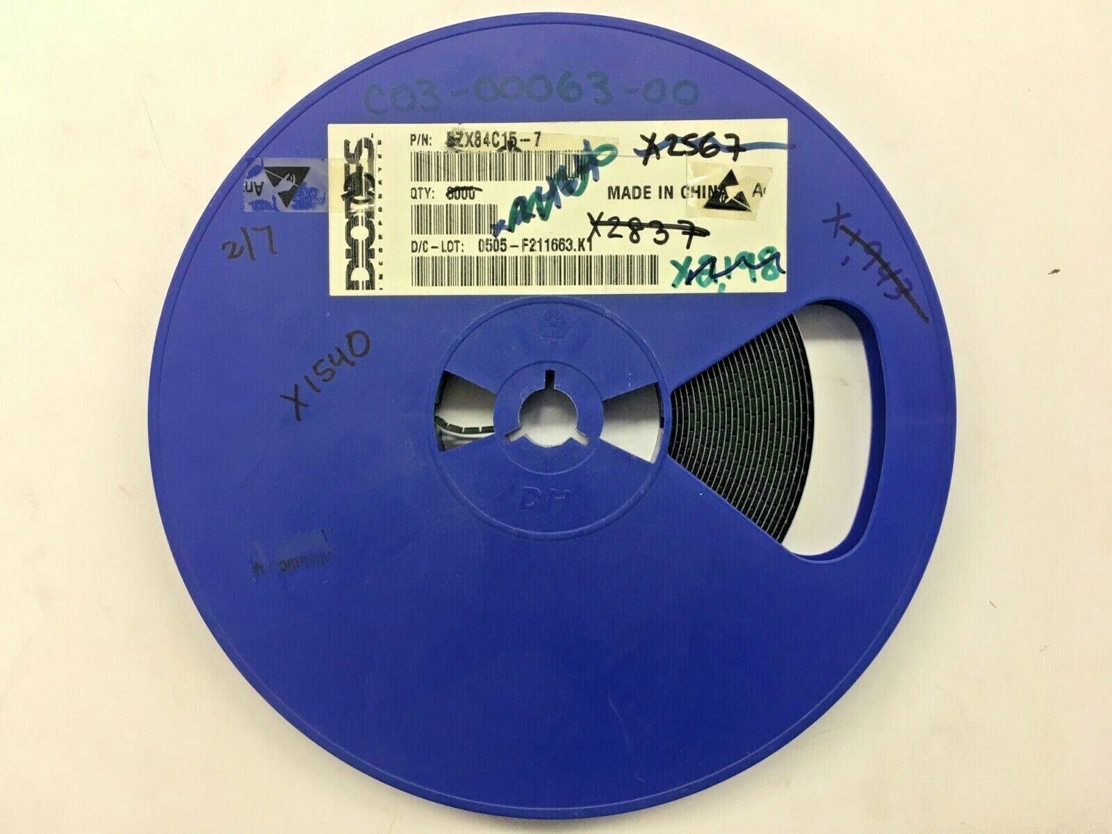 (1,540 PIECE REEL) BZX84C15-7, DIODES INC. DIODE ZENER 15V 300MW SOT23 ...