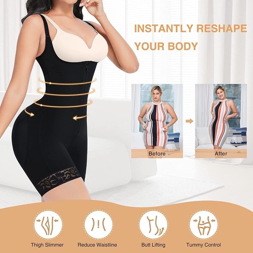 Waist Trainer Bodysuit Shapewear Tummy Control Body Shaper Butt Lifter ...
