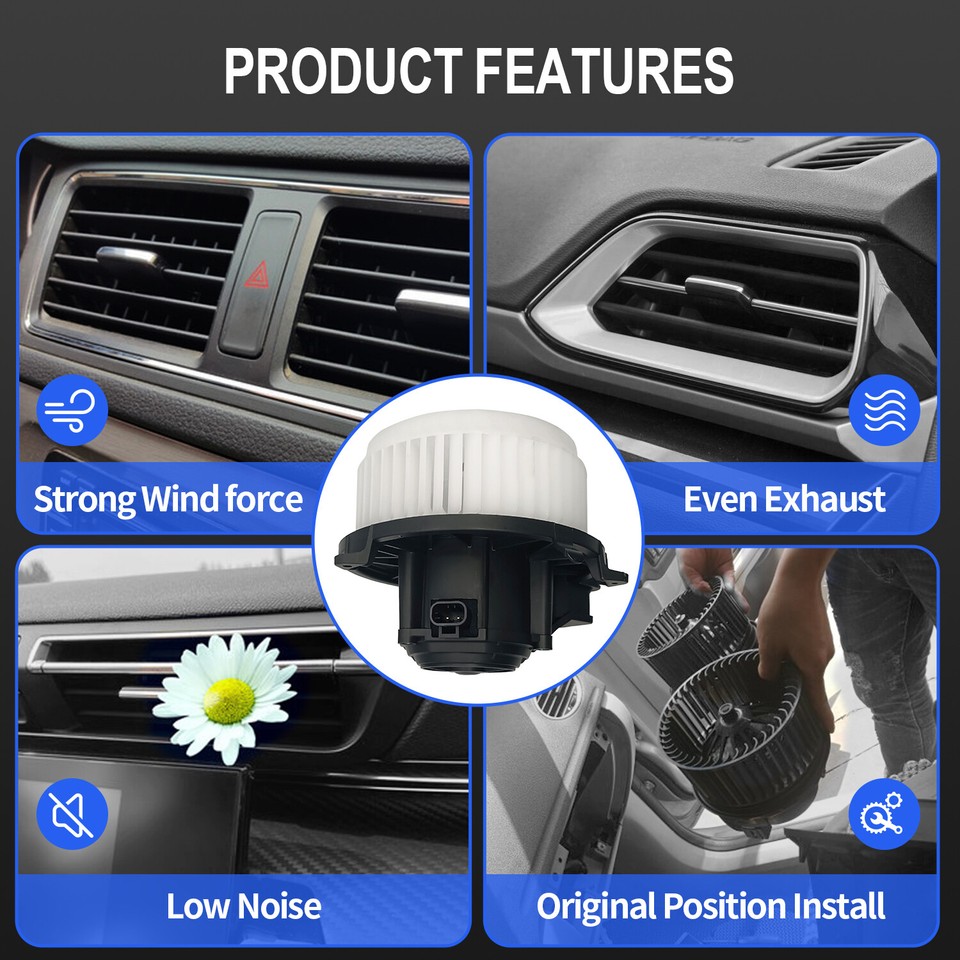 Front A/C Heater Blower Motor w/ Fan for VW Touareg 04-10 Audi Q7 07-15 ...