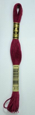 DMC Stranded Cotton Embroidery Floss, Colour 815 Medium Garnet | eBay