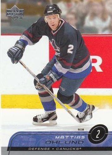 #417 Mattias Ohlund - Vancouver Canucks - 2002-03 Upper Deck Hockey | eBay
