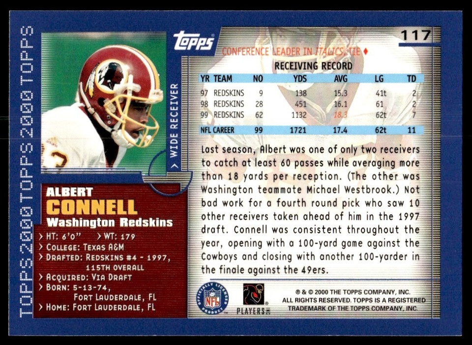 2000 Topps Collection Albert Connell G100 #117 | eBay
