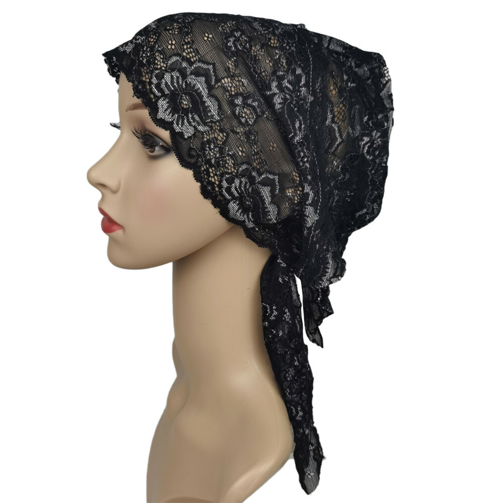 Muslim Women Lace Hat Islamic Inner Caps Headwear Underscarf Hijab Lady ...