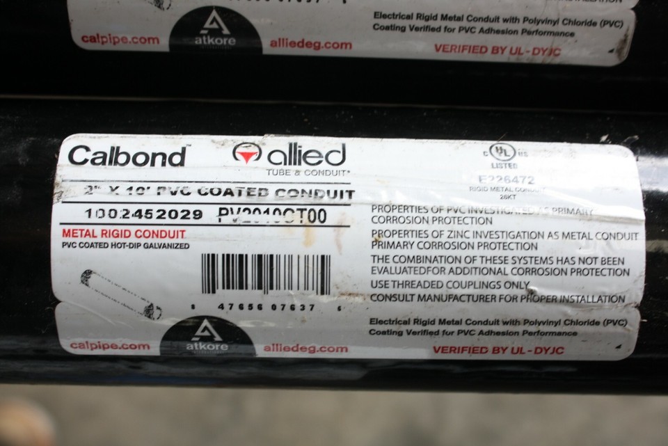 50 Feet Calbond 2" PVC Coated Ridged Conduit PV2010T00 | eBay