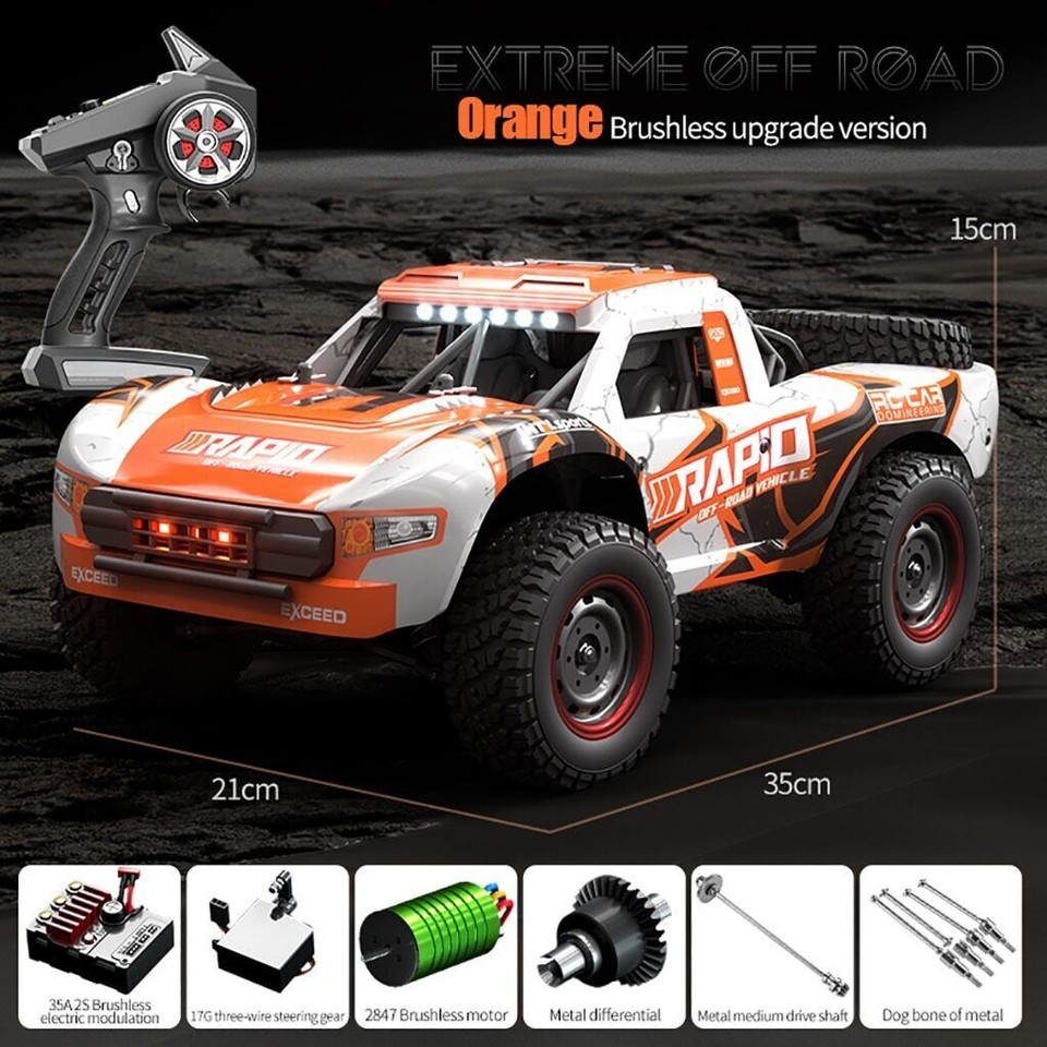 1:14 4WD Brushless 70KM/H High Speed RC Car Remote Control Car RC Drift ...