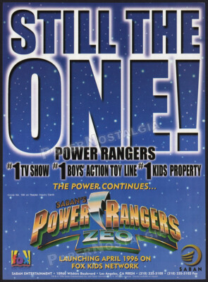 POWER RANGERS ZEO - Original 1996 Trade AD / launch ADVERT _ Saban ...