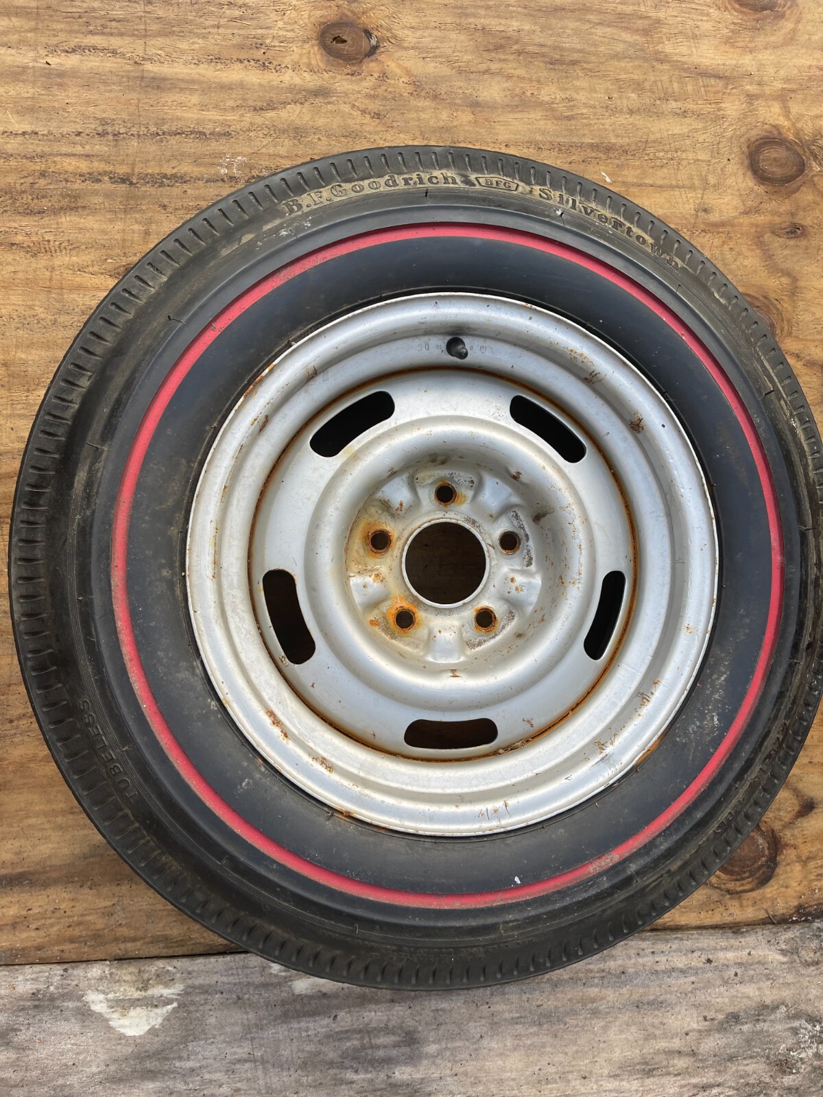 1967 CORVETTE SPARE TIRE NEW DG WHEEL RED LINE | eBay