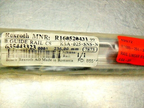 Bosch Rexroth R1605-204-31 Linearführung Kugelschiene 236 mm lang ...