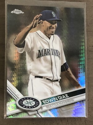 Edwin Diaz 2017 Topps Chrome PRISM REFRACTOR Variation SP Parallel Card ...