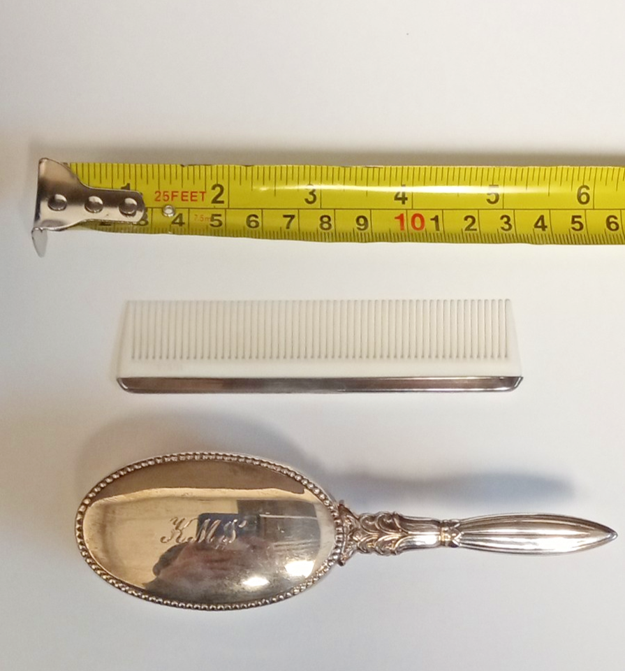Beautiful Antique Sterling Silver Baby Brush & Comb Set Ornate Design ...