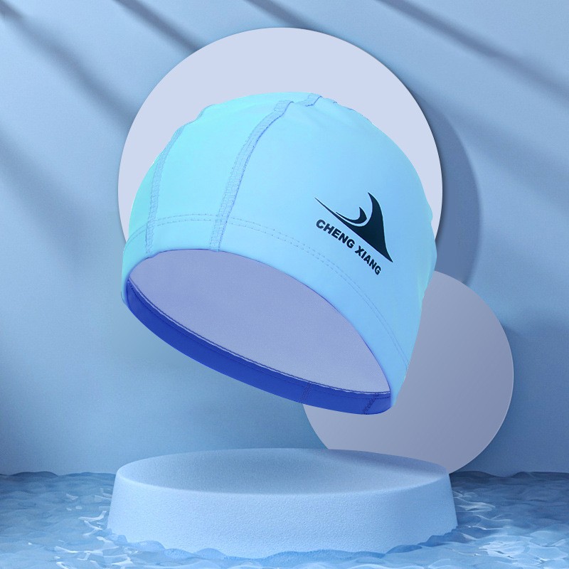 Waterproof Fabric Protect Ears Swim Pool Hat High Elasticity Swimming ...