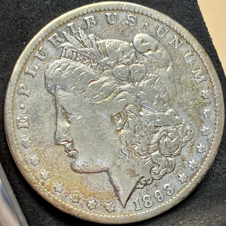 1893 CC MORGAN SILVER DOLLAR F+ DETAILS COIN SEMI KEY DATE CARSON CITY ...
