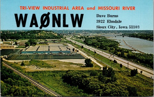 1976 Sioux City Iowa QSL Card WA NLW to WA6JRK Industrial Area Missouri ...