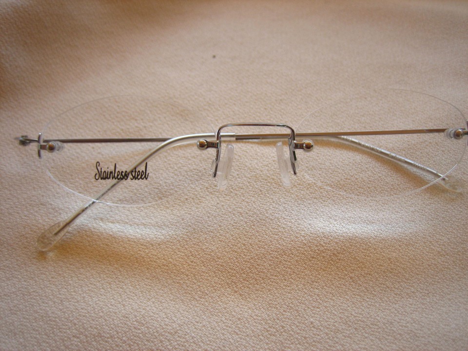 OVAL Very Lightweight READING GLASSES ( RIMLESS ) Almost Invisible ...