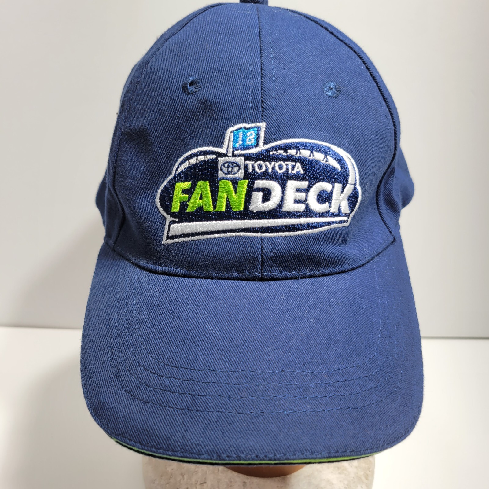 Toyota Fan Deck Baseball Cap Adult Blue Solid Canvas Strapback Spell ...