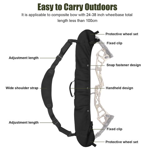 Archery Compound Bow Sling Protective Shoulder Strap Polyester Cover ...