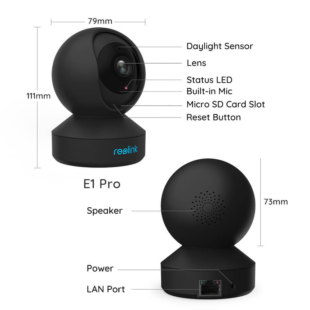 Reolink 4MP Wireless WiFi Security IP Camera Pan Tilt 2-Way Audio Night ...