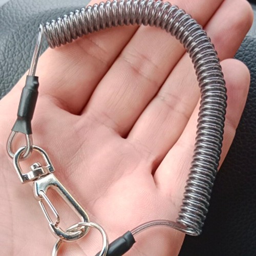Key Lanyard Fishing Missed Rope Keychain Elastic Coil Stretch Tether ...