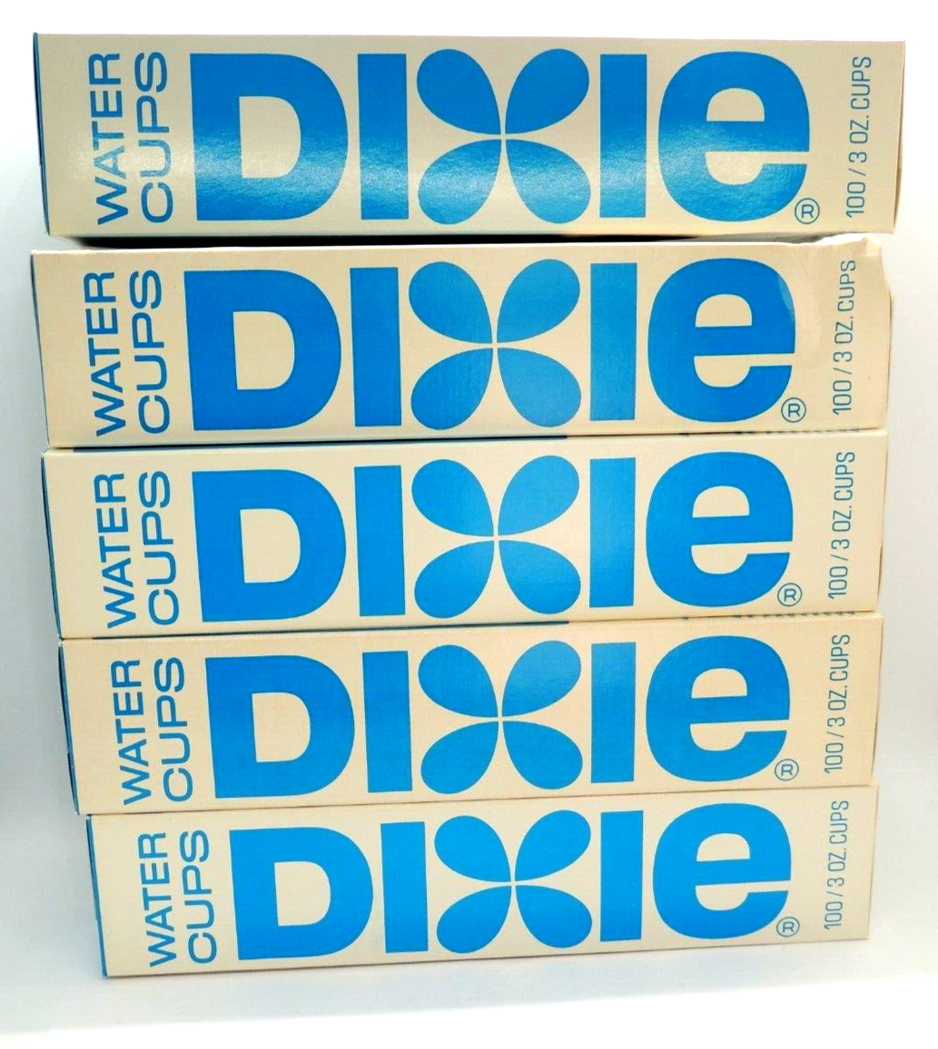 Vintage Lot of DIXIE Water Cups Space Saver No.45 NOS 100 Count/3 oz ea ...