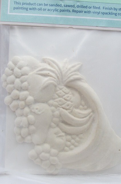 Dollhouse Miniature Resin Architectural Ornament Cornucopia Applique ...