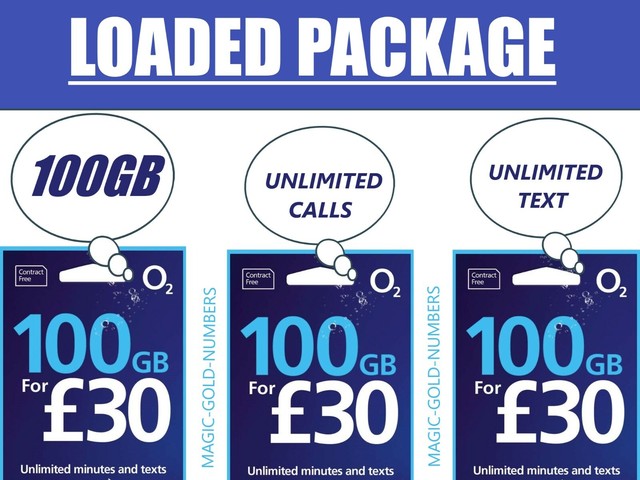 O2 NANO MICRO STANDARD SIM CARD PAY AS YOU GO 100GB UNLIMITED CALLS ...