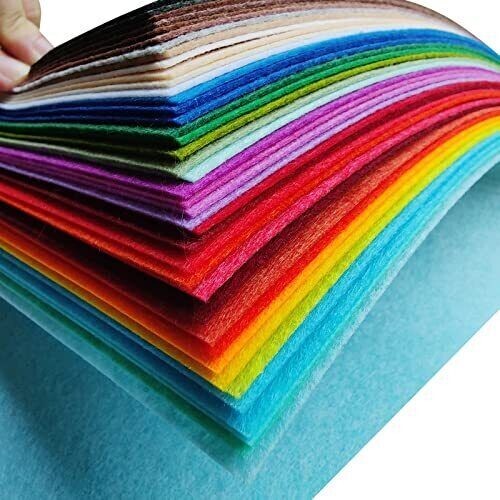Stiff Felt Sheets 8 x12 inches Felt Fabric for Embroidery Handwork 40 ...