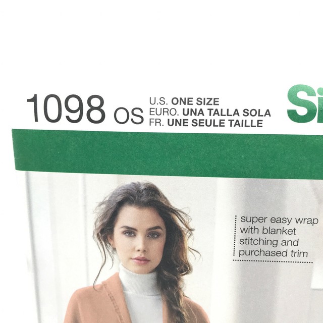 Simplicity 1098 Sewing Pattern Misses Fleece Ponchos Wraps for sale ...