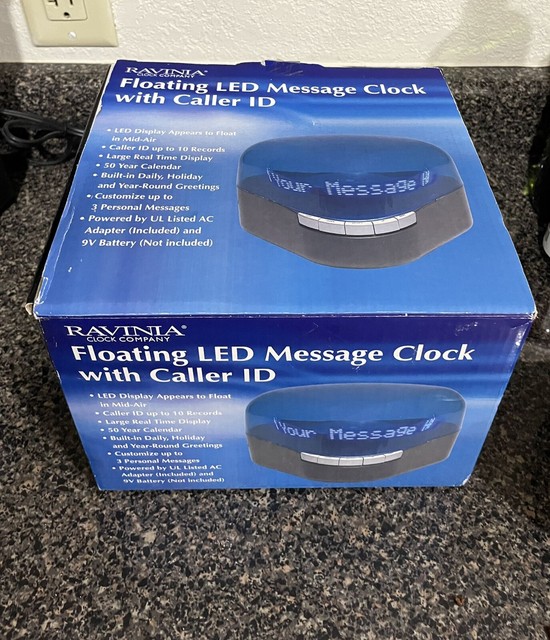 Ravinia Floating LED Message Clock With Caller ID Works Great for sale ...