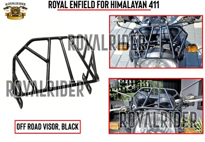 Royal Enfield Himalayan 411 Off Road Visor Black Fits | Stainless Steel ...