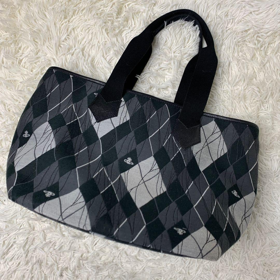 Vivienne Westwood Argyle Allover Pattern Tote Bag Orb - Gem