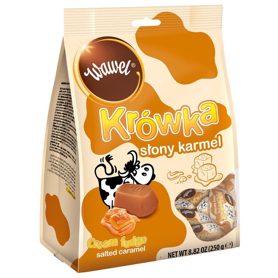 WAWEL CREAMY FUDGE SALTED CARAMEL POLISH TRADITIONAL CANDY CREAM MILK ...