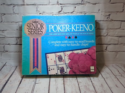Cadaco Poker-Keeno Board Game Senior Series Complete Poker 1989 Large ...