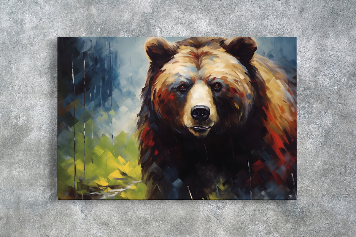Grizzly Bear Oil Painting
