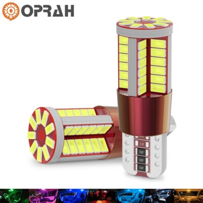1-100pcs T10 3014 57SMD Car LED Side Light Bulbs 7 Color Light Chip ...