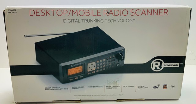 Radio Shack PRO-652 2000652 Desktop Mobile Digital Trunking Scanner for ...