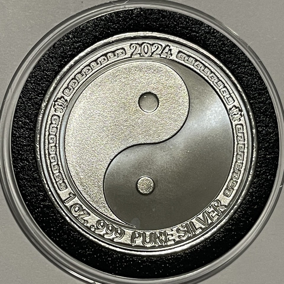 2024 Year Of The Dragon Yin Yang Coin 1 Troy Oz .999 Fine Silver Round ...