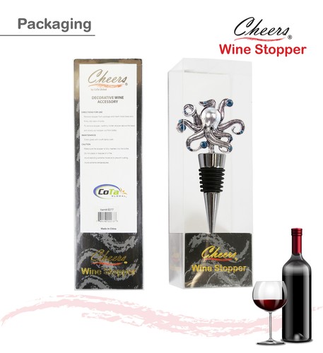 Cheers Octopus Metal Wine Stopper - Vacuum Seal Airtight Leak Proof ...